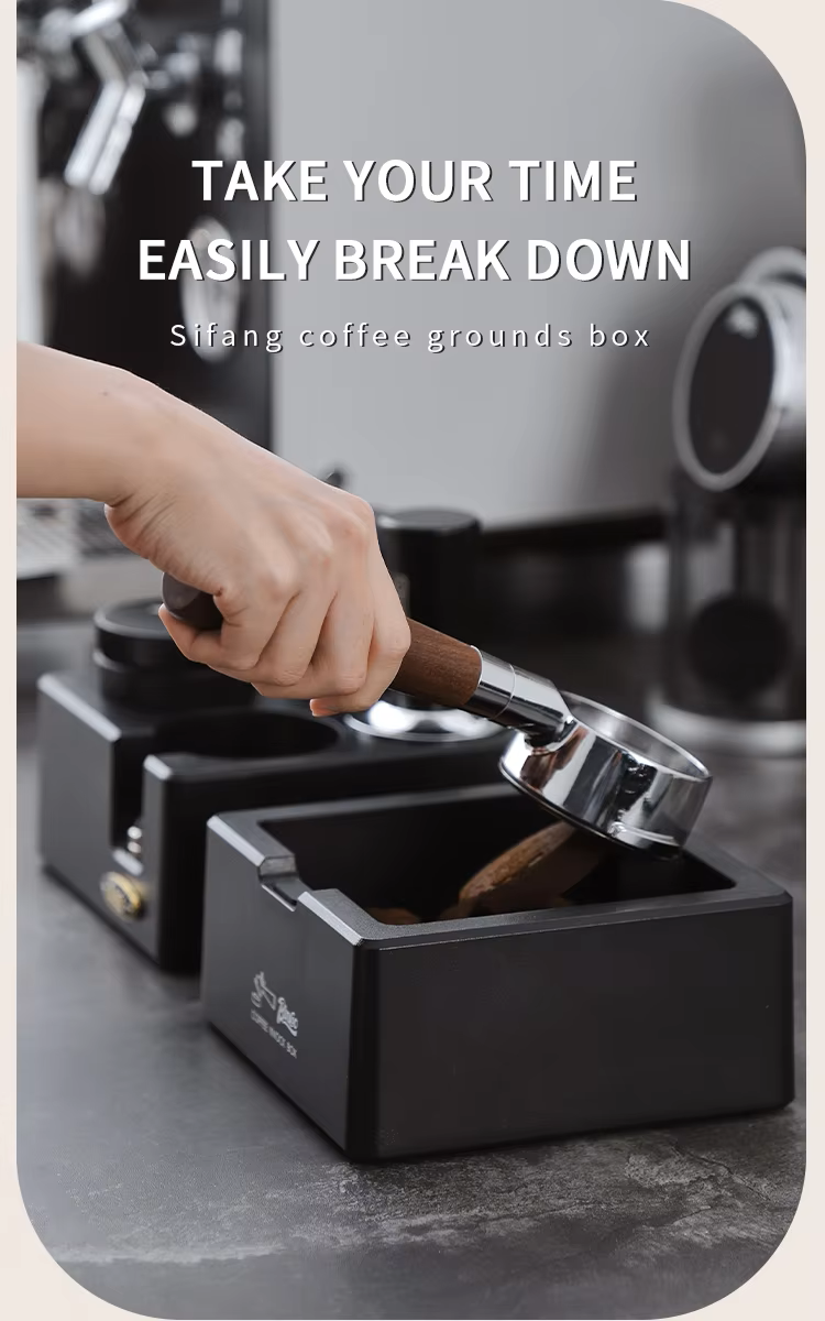Bincoo Espresso Knock Box | Home Barista Waste Bin for Coffee Grounds ...
