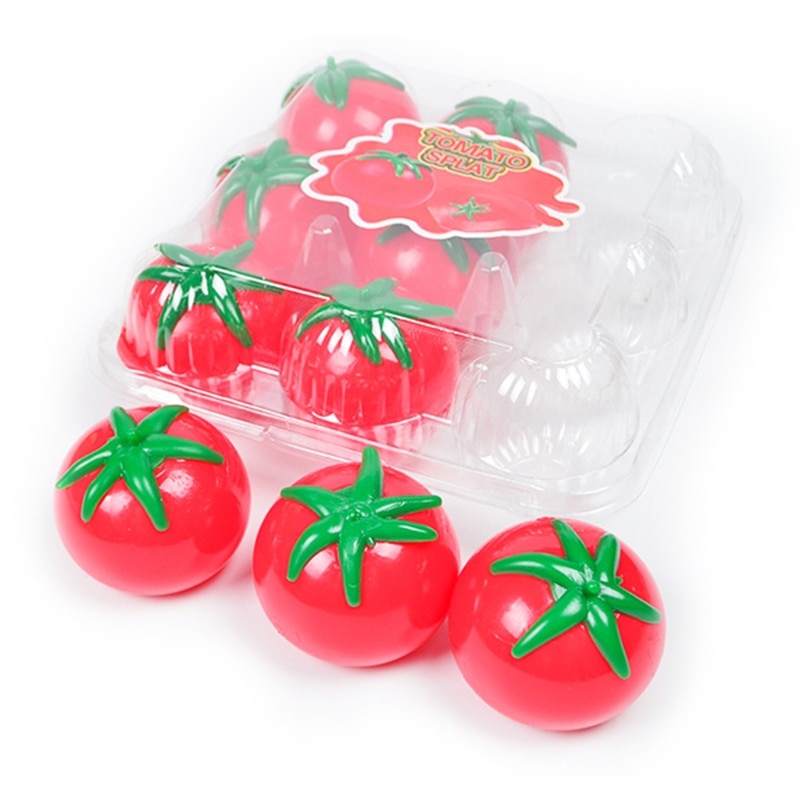 Funny Tomato Splat Ball Squishy Toys Stress Relief Tomato Yolk Balls ...