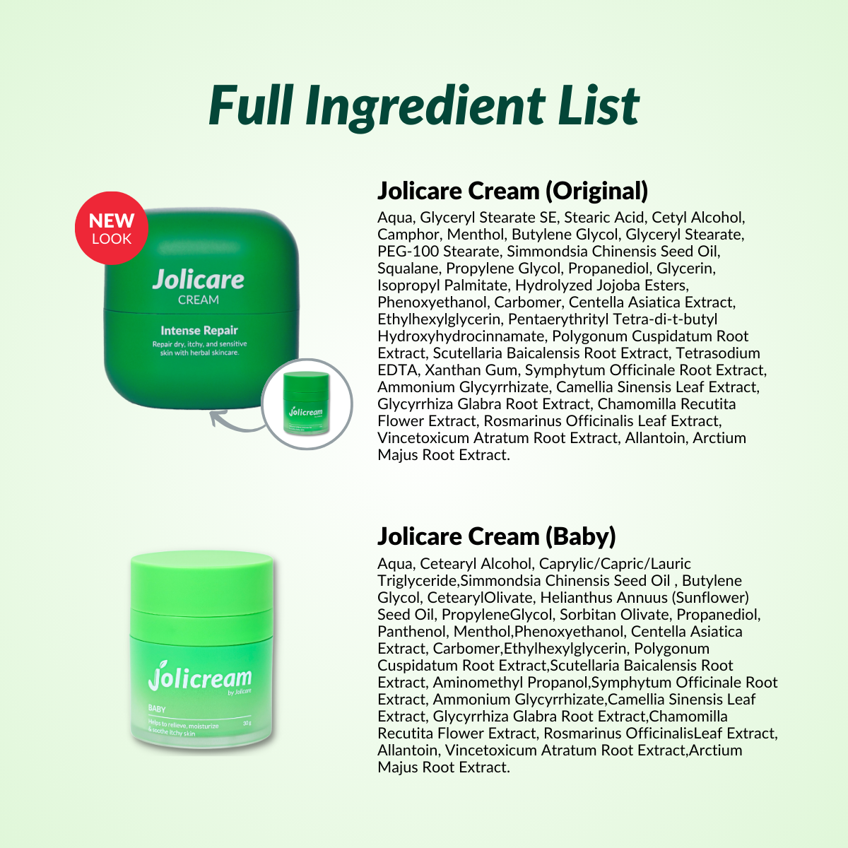 Jolicare Cream - Herbal Repair For Dry Itchy and Sensitive Skin | Baiki ...