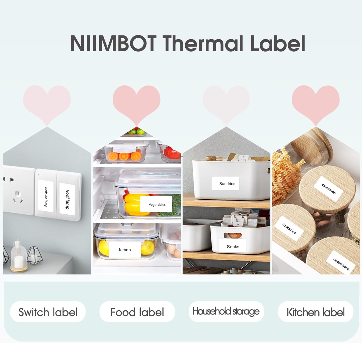 NIMBOT D101 Flower pattern label waterproof and oil-proof printing ...