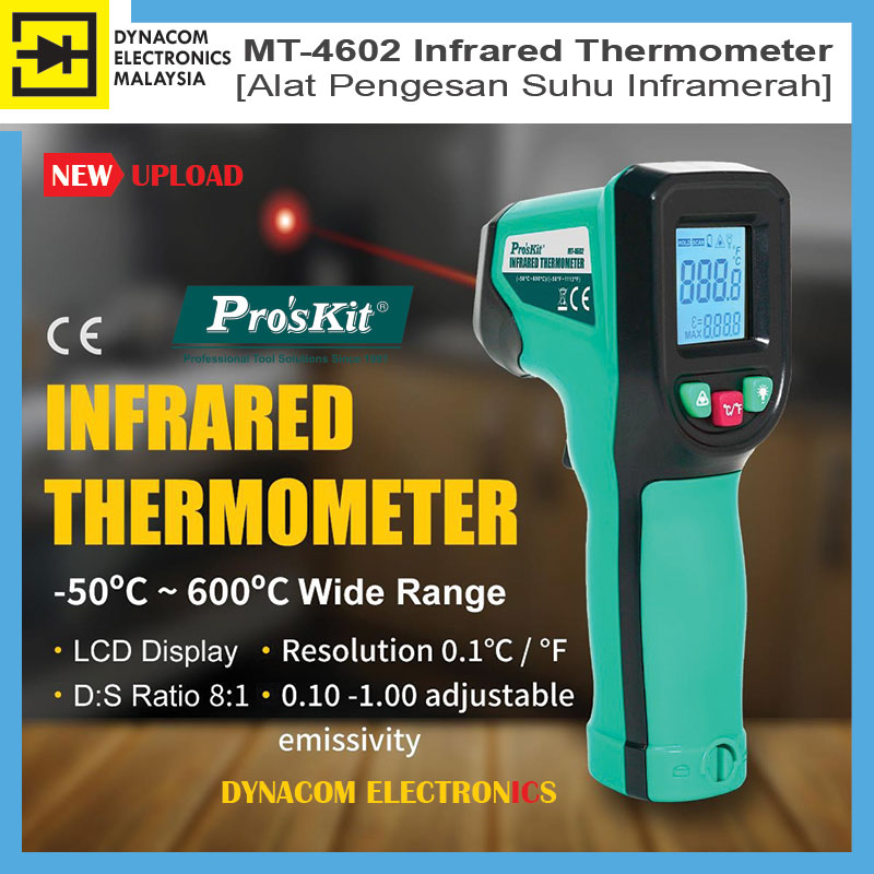 MT-4602 Infrared Thermometer Pros'kit TAIWAN [Alat Pengesan Suhu ...