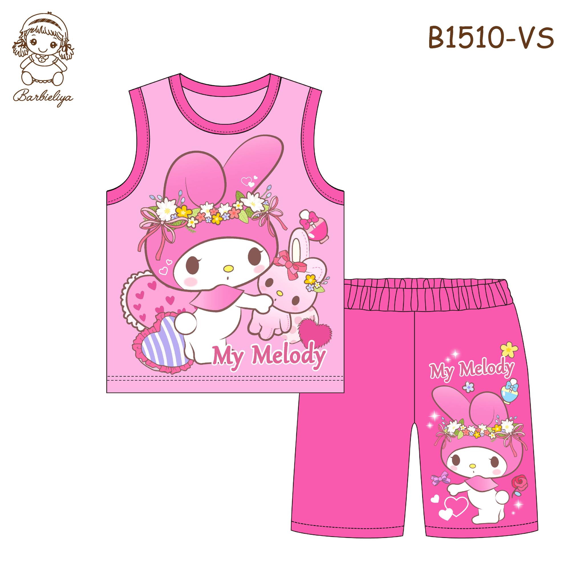 BARBIELIYA SINGLET HELOKITTY CAPYBARA MELODY CINNAMOROLL CRYBABY KUROMI ...