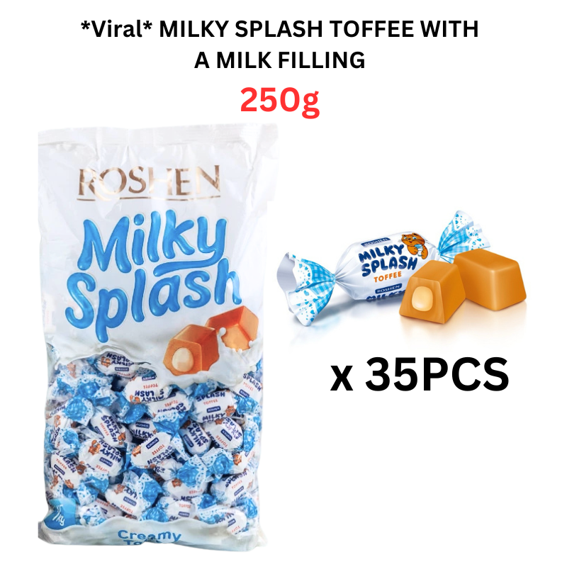 *Viral* MILKY SPLASH TOFFEE WITH A MILK FILLING 250g/500g/1000g ...