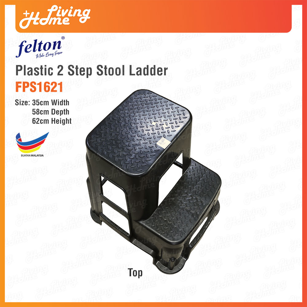 Plastic 2 Step Stool Ladder Step Chair Bangku Tangga Felton Step Stool ...