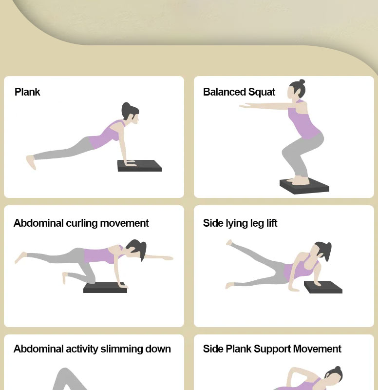 Yoga mat NBR High Density Balance Pad Kneeling Pad Folding Fitness ...