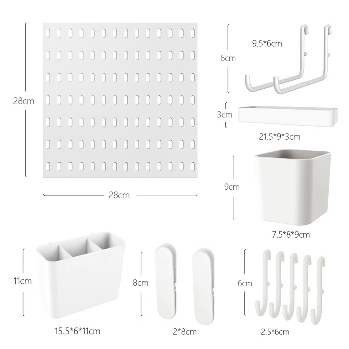 Room storage Perforated display board Wall shelf Kitchen and bedroom ...