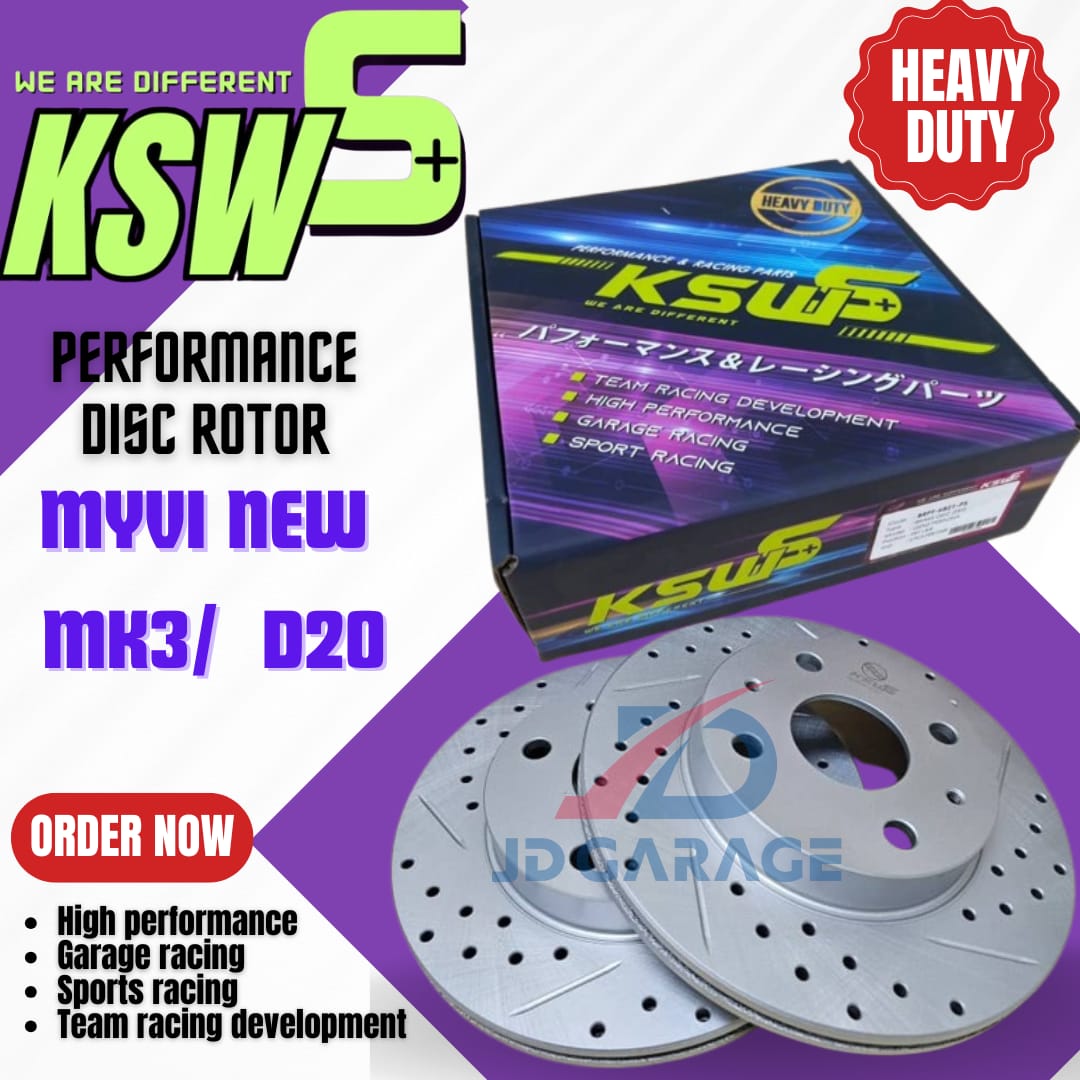 PERODUA MYVI D20/ M800 - KSW S+ PERFORMANCE FRONT DISC ROTOR(1 PAIR ...