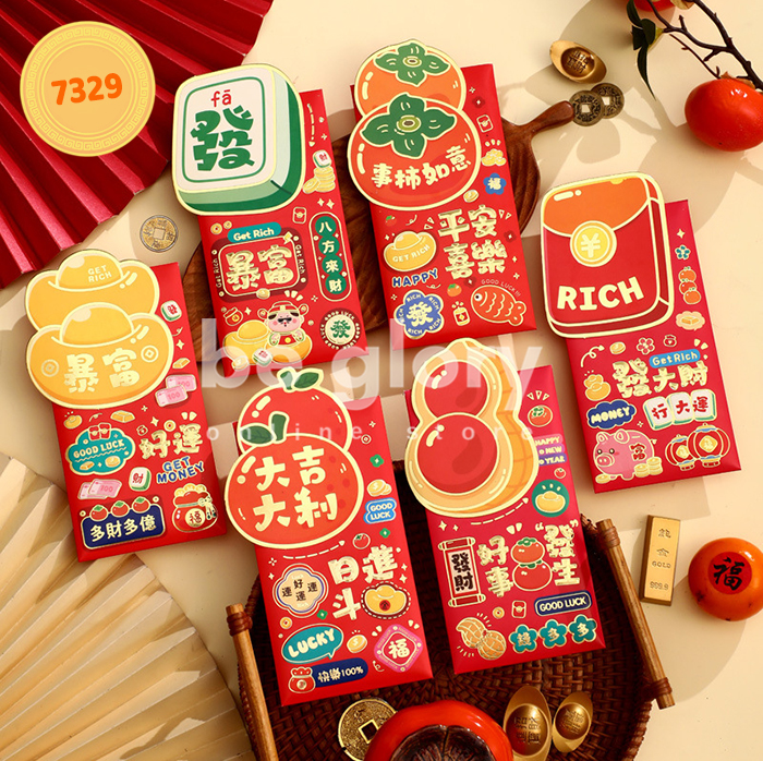 6PCS Angpau Packet 2025 CNY Snake Red Packet Red Envelope 新年紅包封蛇年紅包 ...