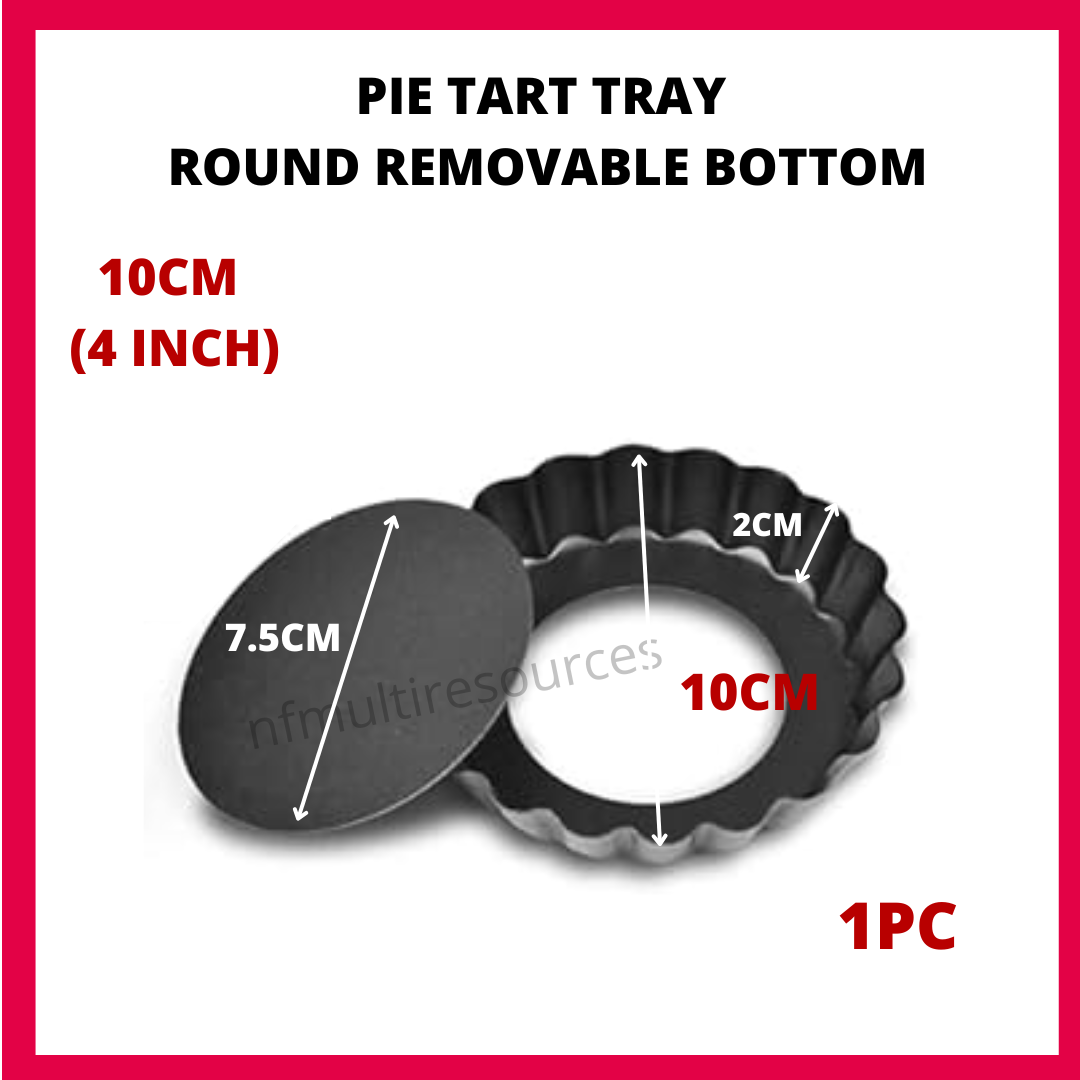 Pie Tart Round Removable Bottom Tray, Egg Tart pan, Pizza Pan Non-Stick ...