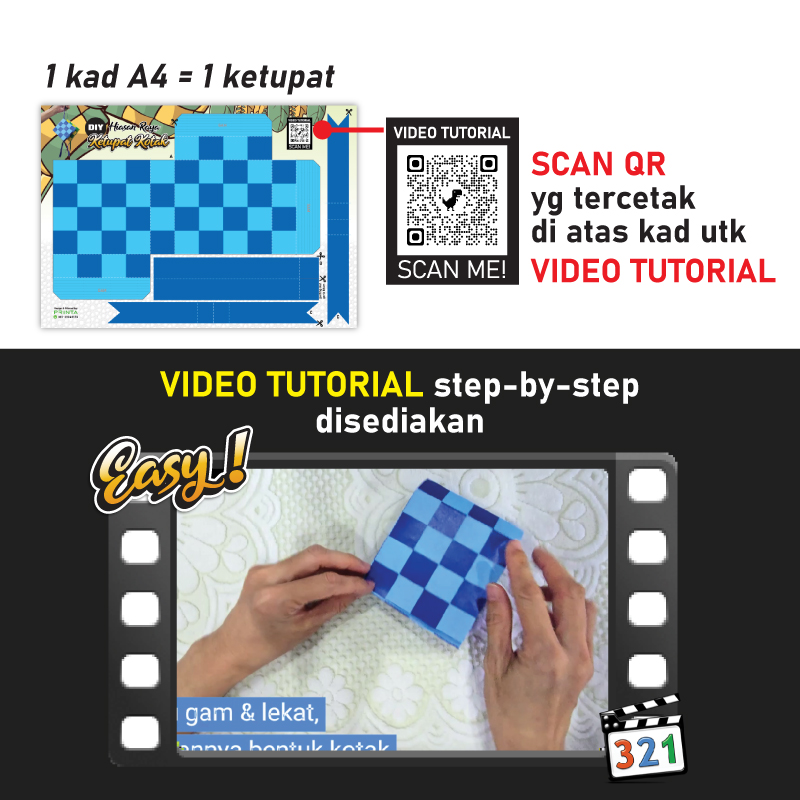 DIY Box Ketupat Holiday Decorations | Office Decoration | Raya Wall ...