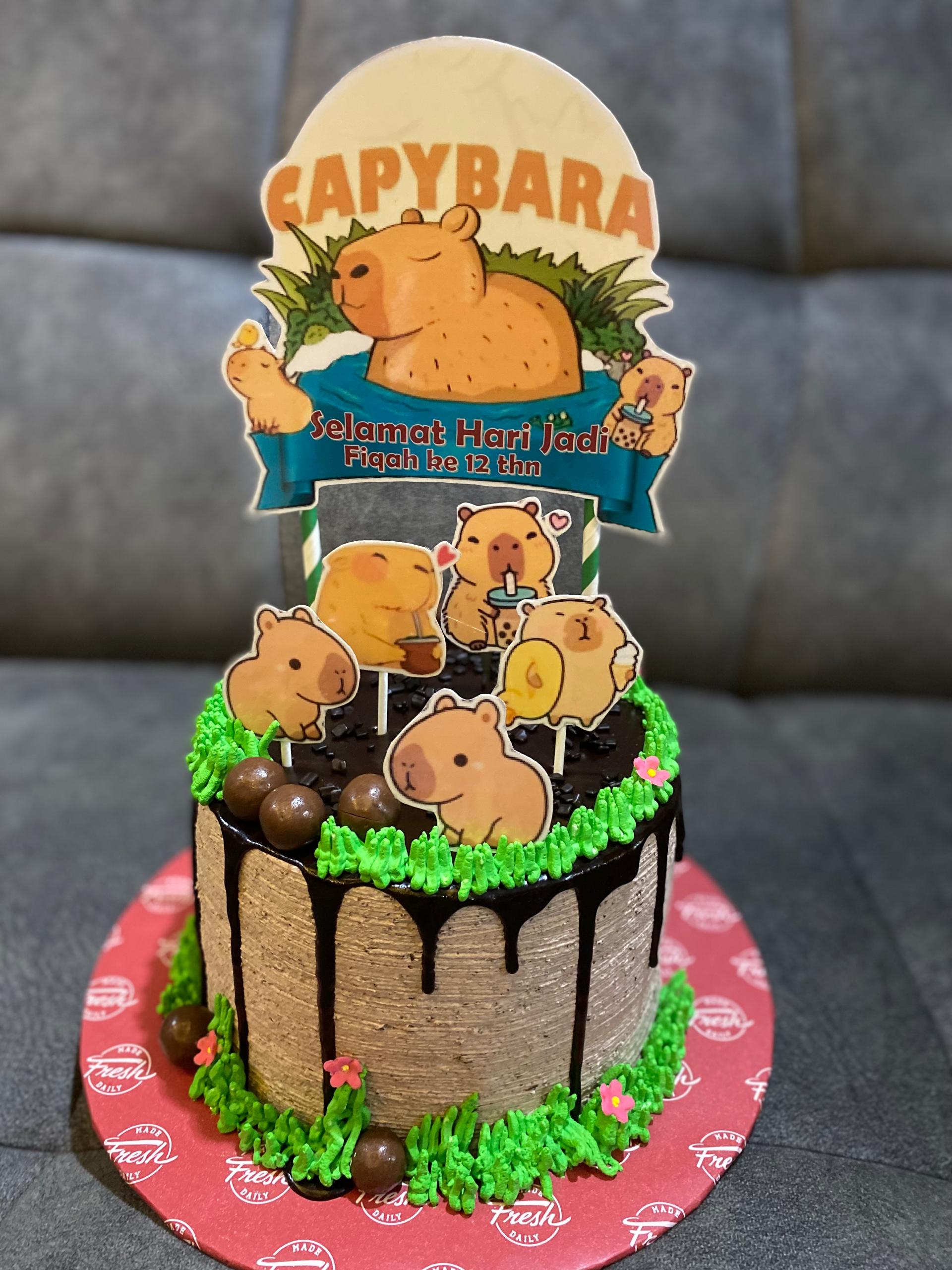 Capybara topper cake to put | Shopee Singapore