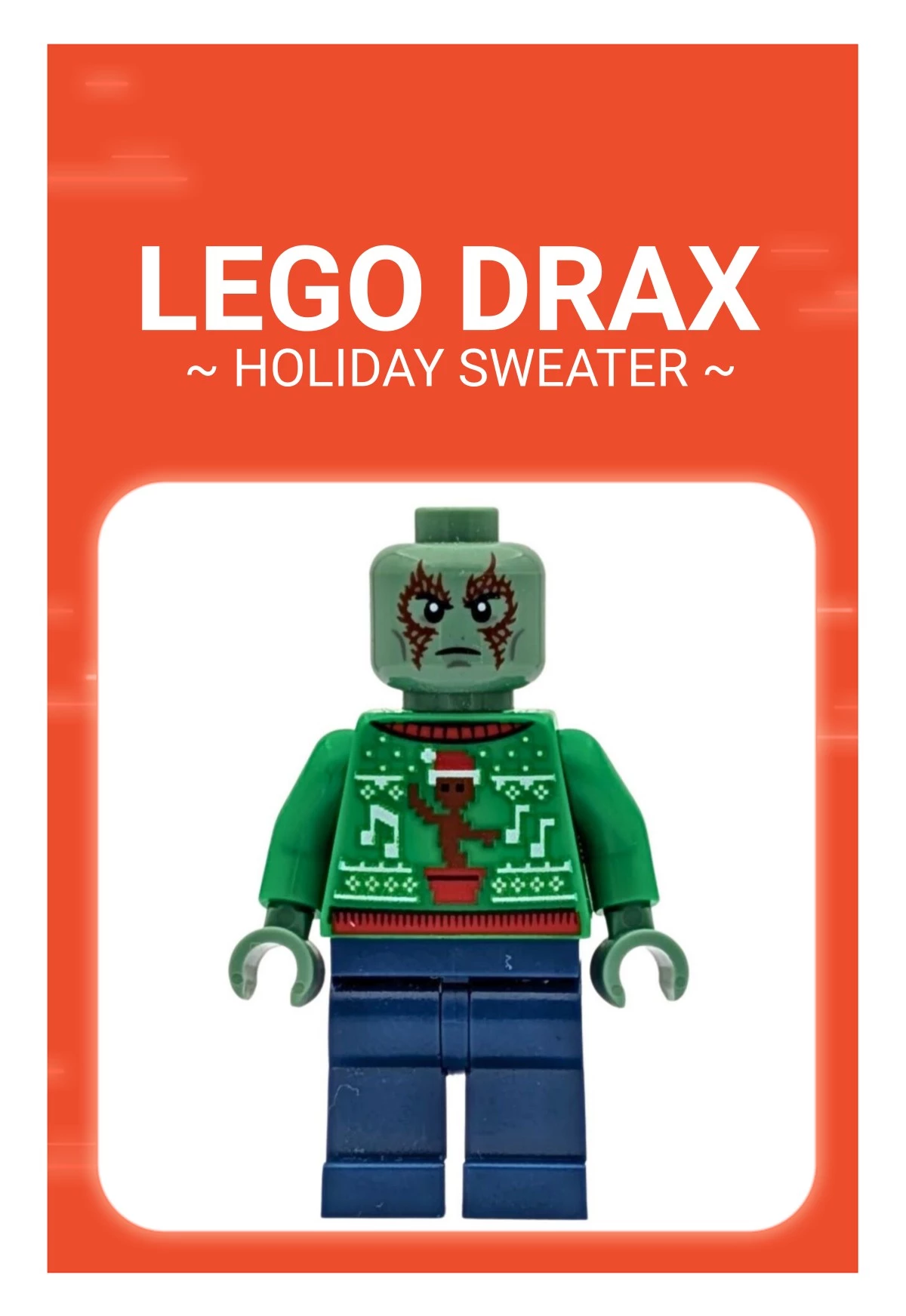 LEGO MARVEL SUPER HEROES - SH0837 DRAX - HOLIDAY SWEATER ( LEGO 76231 ...