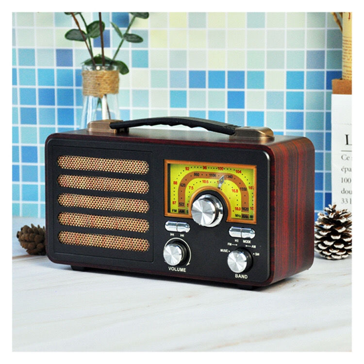 Retro Old School Wooden Rechargeable FM AM SW Radio Bluetooth Bass MP3 ...