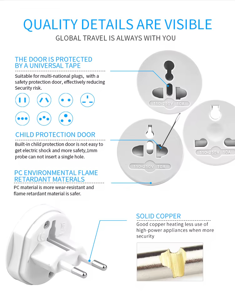 Travel Portable Universal Global Conversion Plug Standard ...