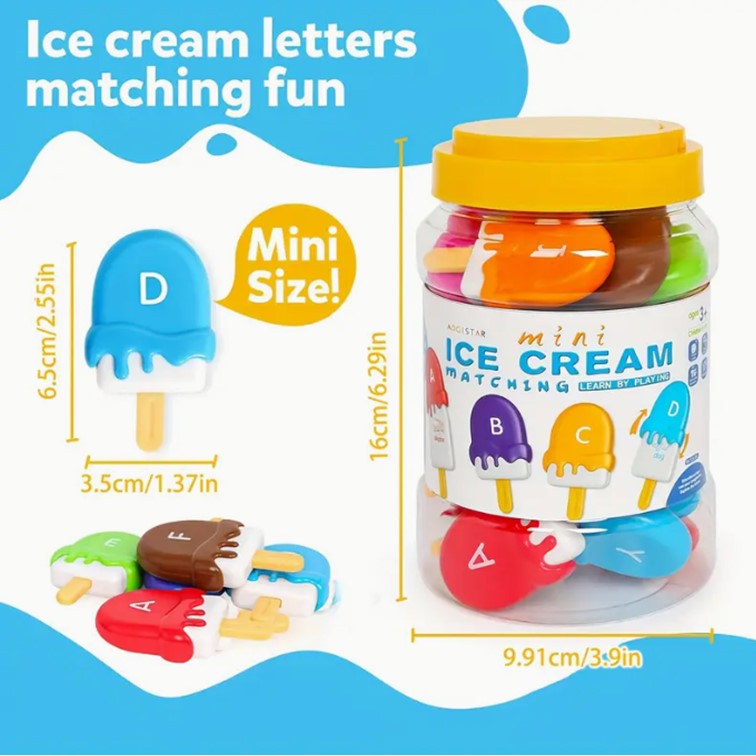 ABC ice cream toys abc toys alphabet toy mainan abc dan 123 kanak kanak ...