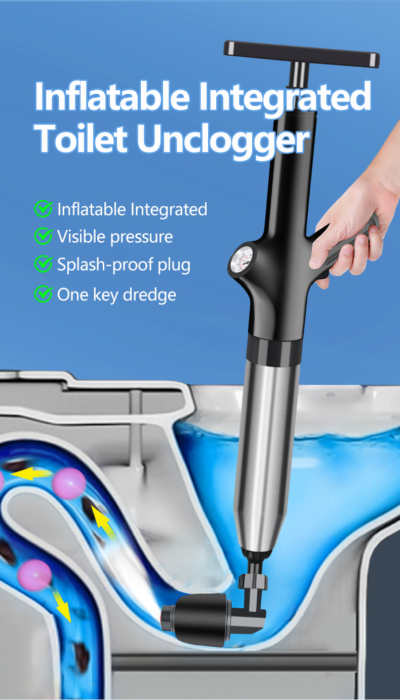 Toilet Plunger High Pressure Air Drain Blaster Pipe Pump ...