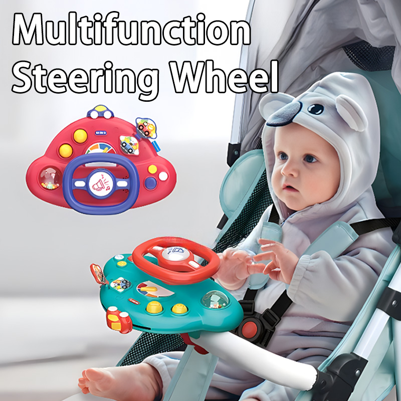 6 in 1 Children Car Steering Toy Baby Wheel Stroller Toys Kids Steering ...