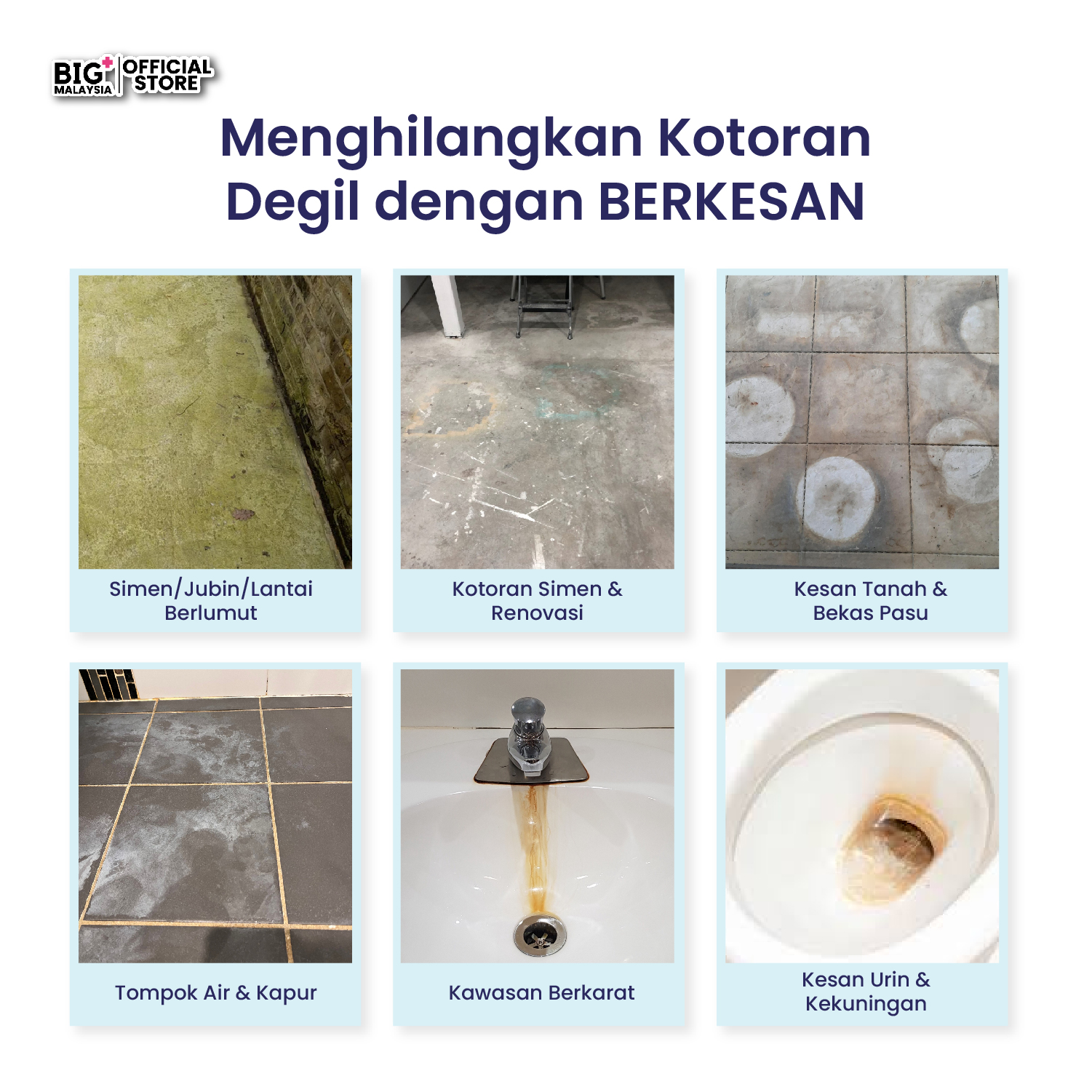 BIG+ Heavy Duty Stain Remover (1000ml) Toilet Bowl Cleaner Sabun Badang ...