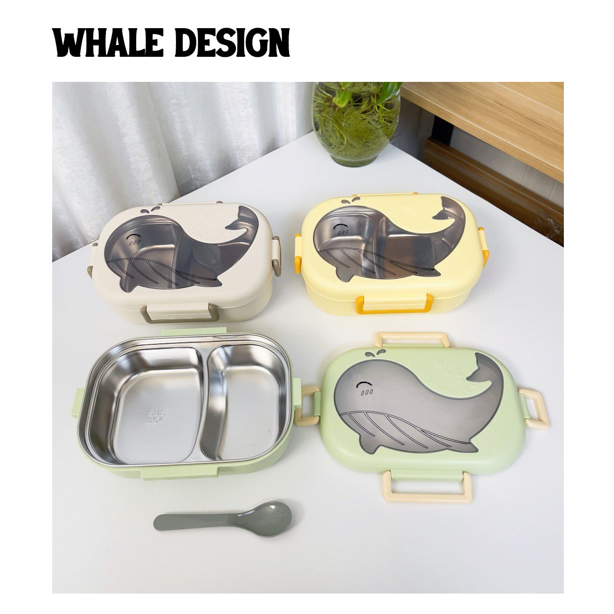 304 Stainless Steel Cartoon Lunch Box Food Containers Bento (BGJAYA ...