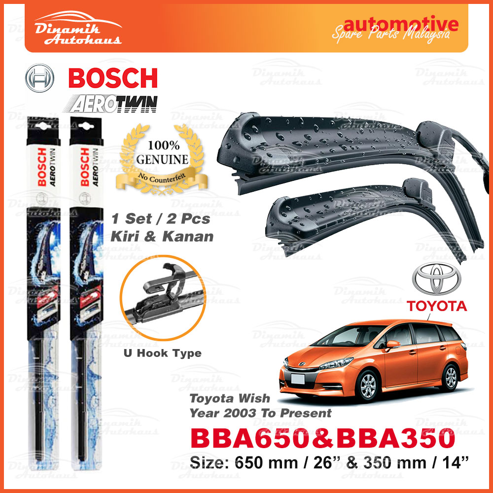 Toyota Wish Year 2003 To 2017 Car Windscreen Front Wiper Size 26" & 14 ...