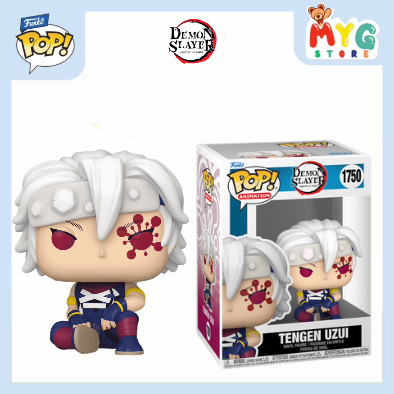 Funko Pop Viny Tengen Uzui 1750 Demon Slayer Kimetsu No Yaiba Animation ...