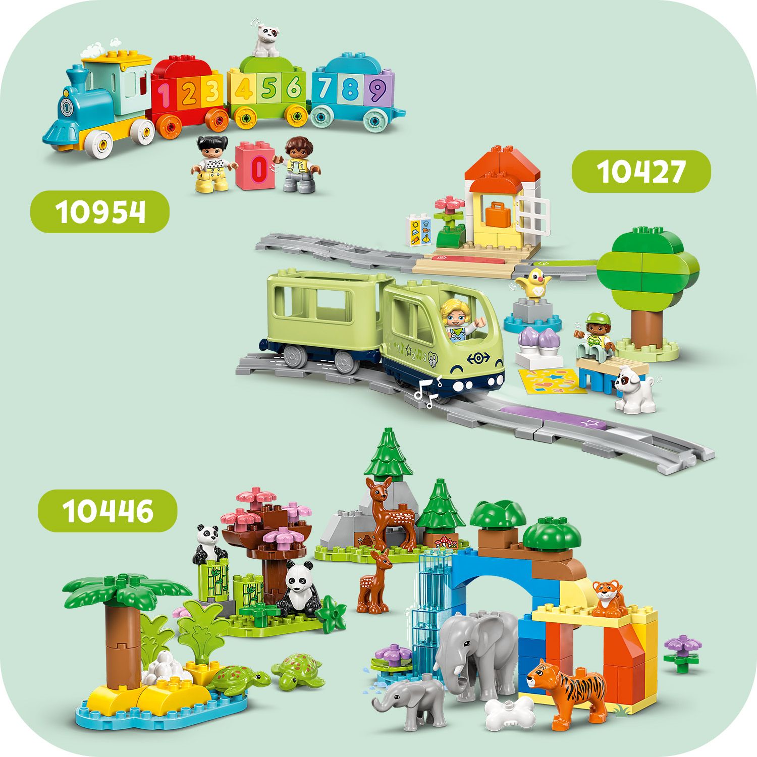 LEGO DUPLO 10460 Green Building Plate Building Set Toys (30 Pieces ...