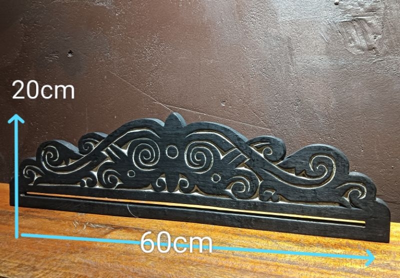 Sarawak Wooden Hanger Kain Pua Hanger Decorative Hanger 60cm Borneo ...