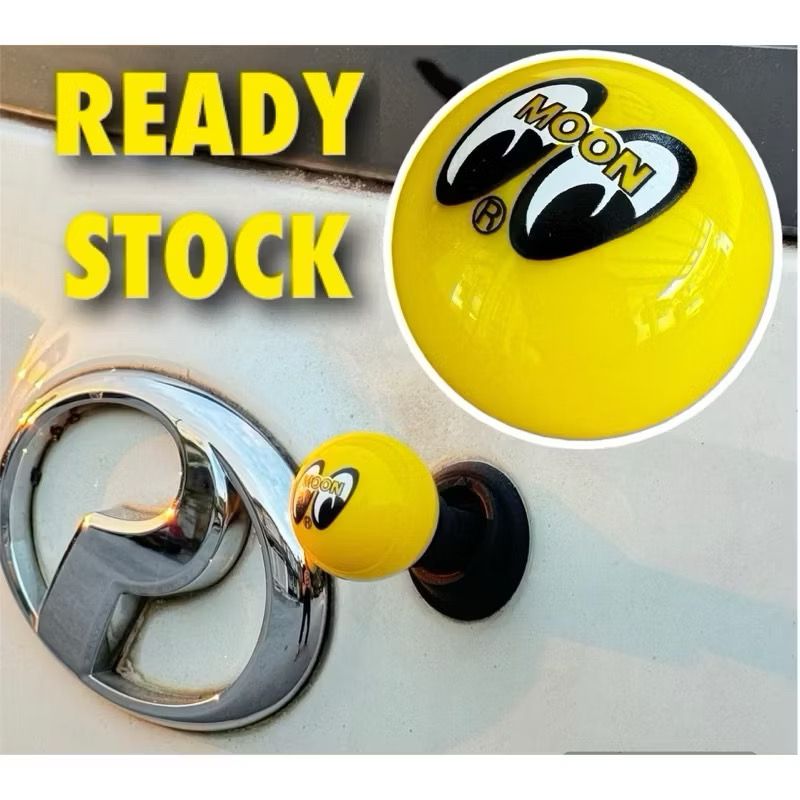Mooneyes logo emblem moon eyes rim valve cap skru plate front bumper ...