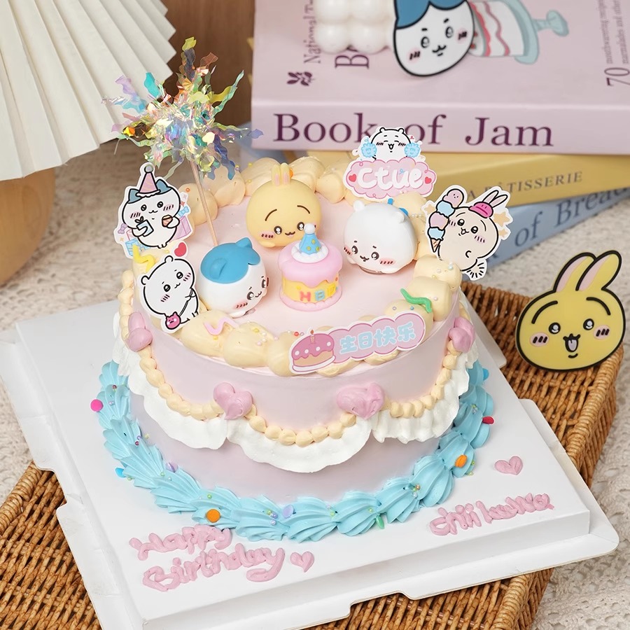 【JS Bakery Store】Chiikawa Theme Cartoon Chiikawa Cake Topper 网红卡通 ...