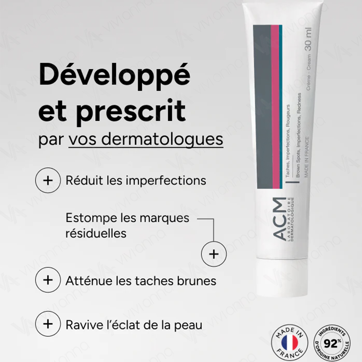 France ACM Cream 30ML, ACM Acne Acid 15% ACM Soothing Calms Irritation ...