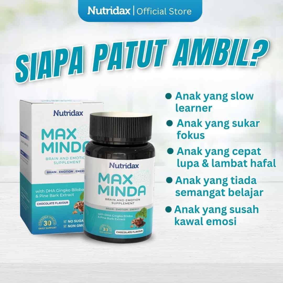 NUTRIDAX MAX FOCUS MAX MINDA BRAIN AND EMOTION SUPPLEMENT CHOCOLATE ...