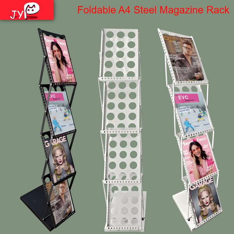 Folding Display Rack Foldable A4 Steel Magazine Rack | Shopee Singapore