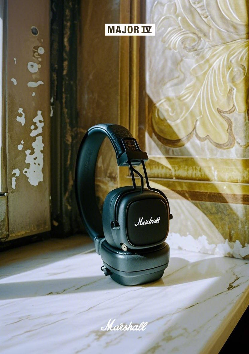Marshall MAJOR IV Bluetooth Headphone Wireless Playtime Head-Mounted ...