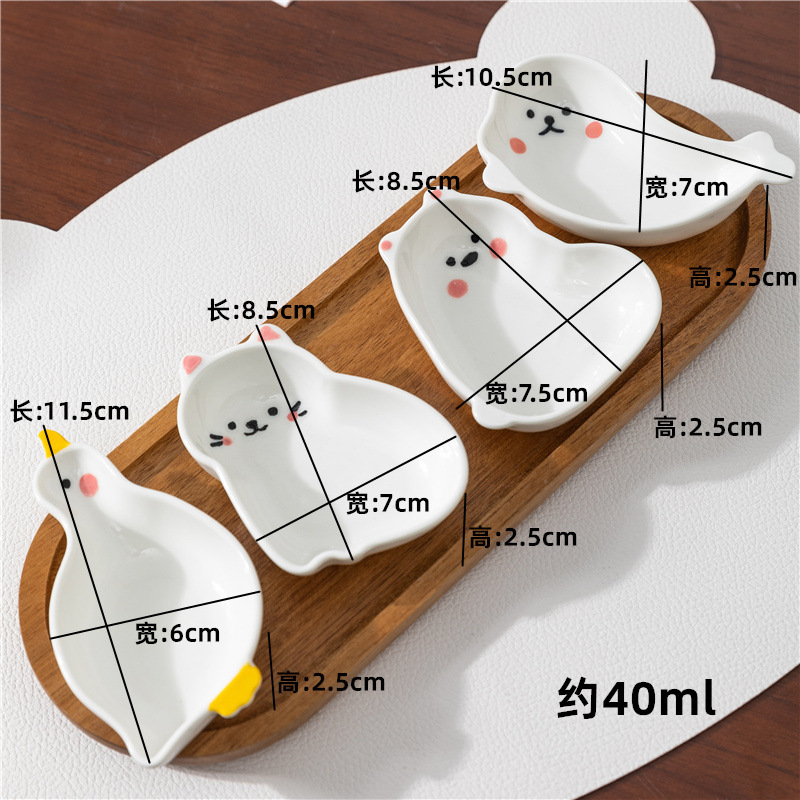 PetCoCo Ceramic Small Plate Strawberry Plate Small Pet Hamster Plate ...