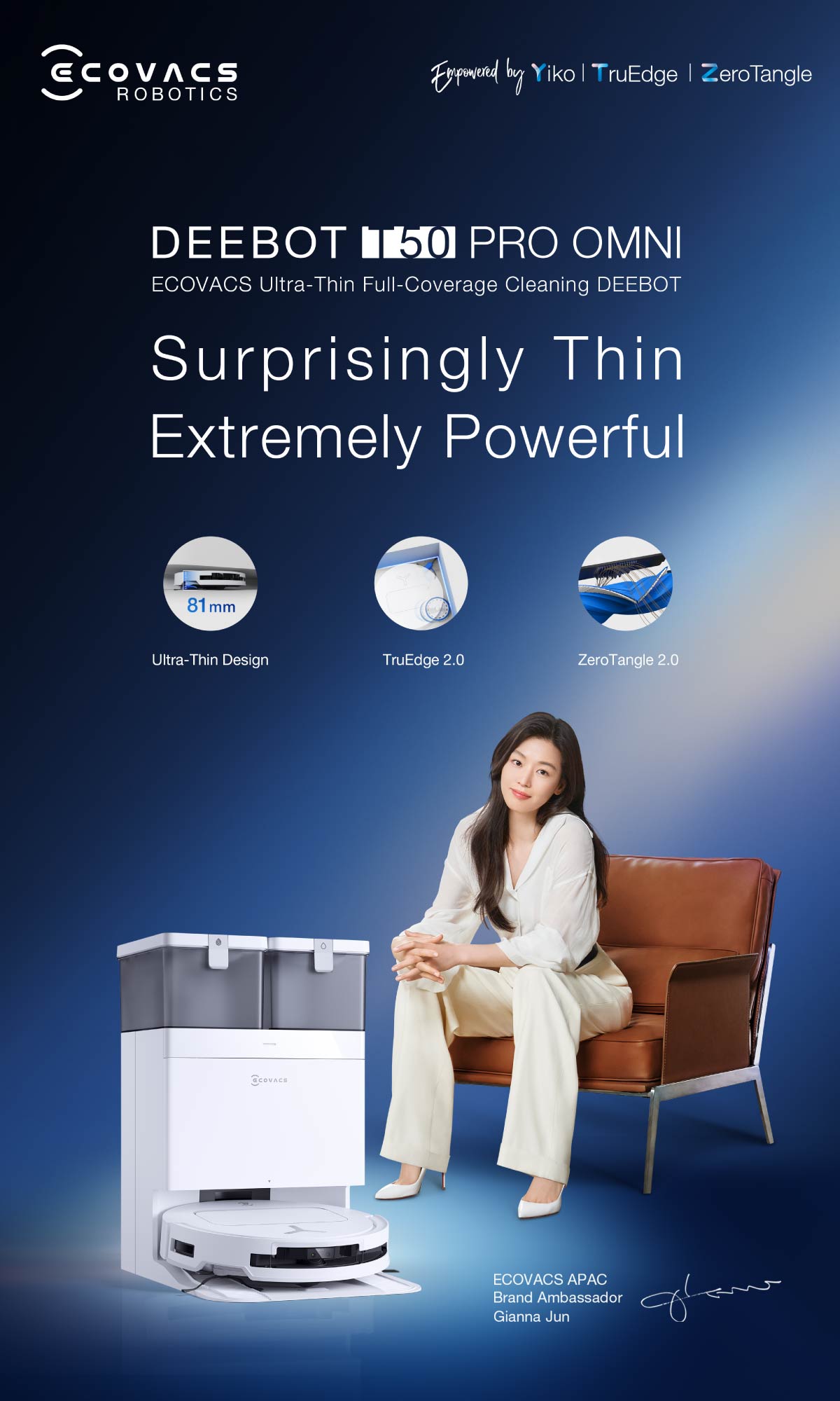 [2026 NEW] ECOVACS DEEBOT T50S Pro Omni Robot Vacuum| 25,000 PA ...