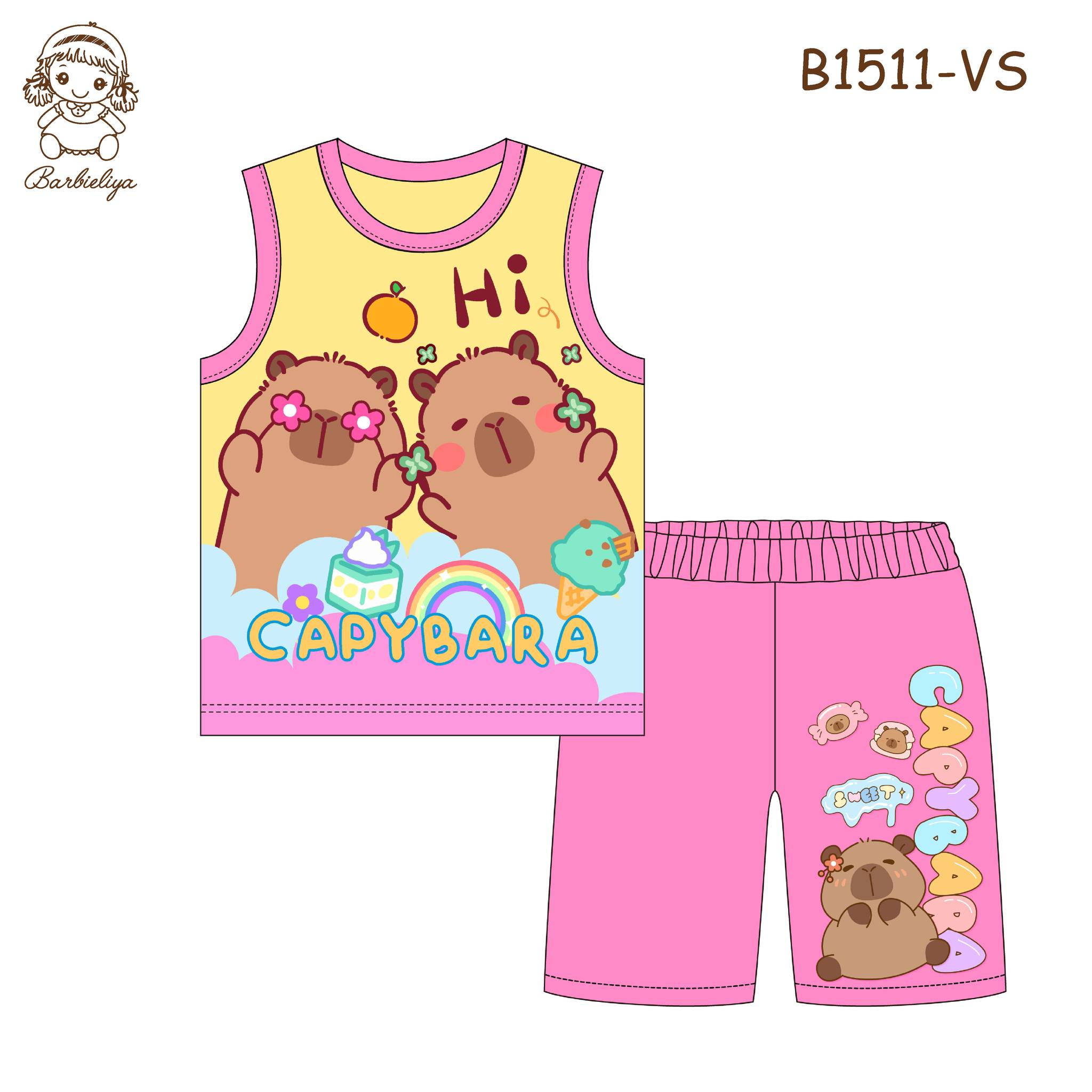 BARBIELIYA SINGLET HELOKITTY CAPYBARA MELODY CINNAMOROLL CRYBABY KUROMI ...