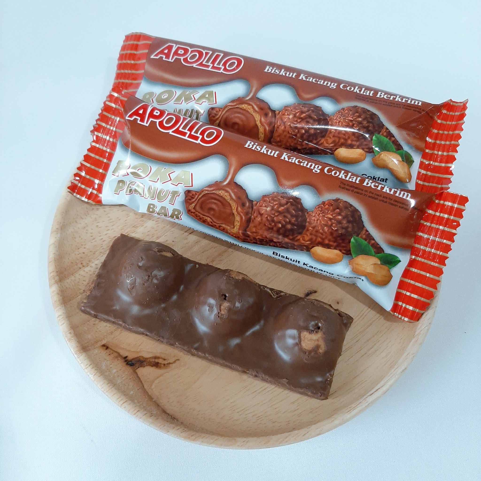 Apollo Roka Peanut Bar 18G X 24’S | Chocolate Peanut Wafer Childhood ...