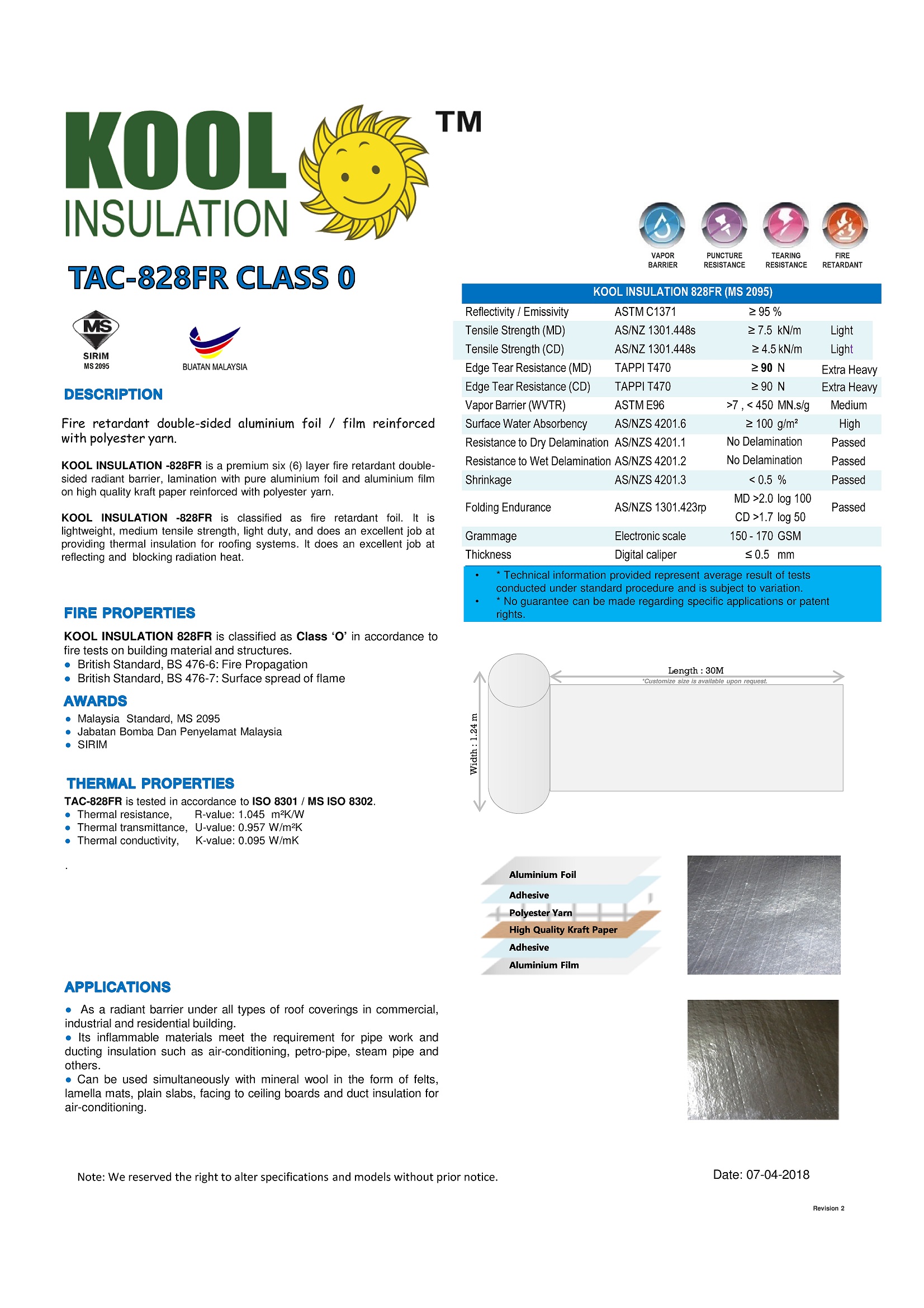 LS GEMILANG SIRIM BOMBA KOOL ALUMINIUM FOIL bumbong Foil Paper Foil ...