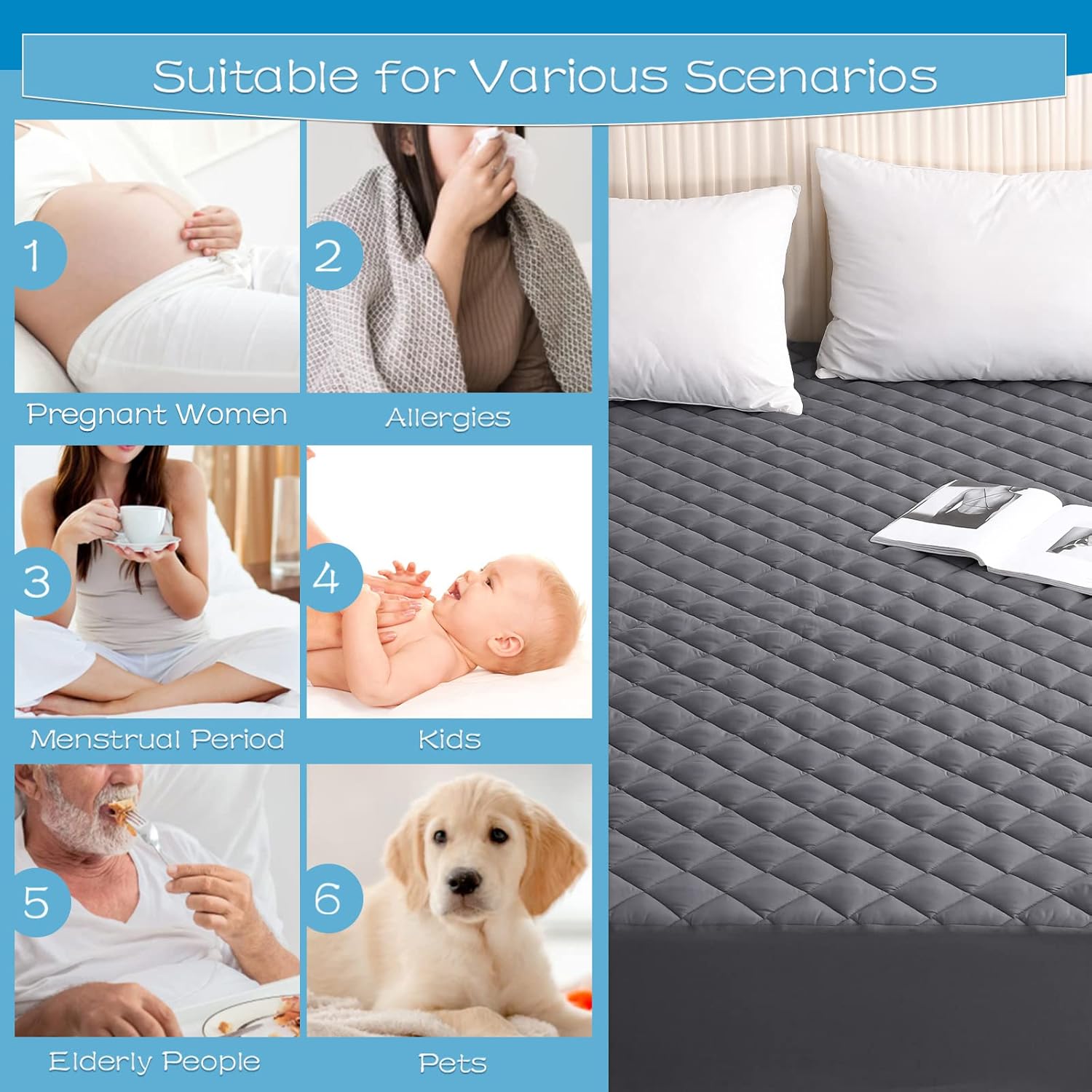 Waterproof Mattress Protector Alas Tilam Pelapik Single Queen Cadar ...