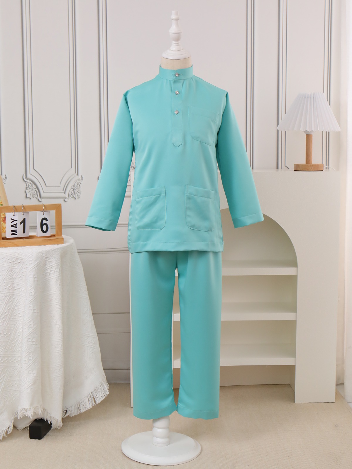 Link-3 Pesak Baju Melayu Cekak Musang Adult Pearl Skin Raya 2026 Rare ...