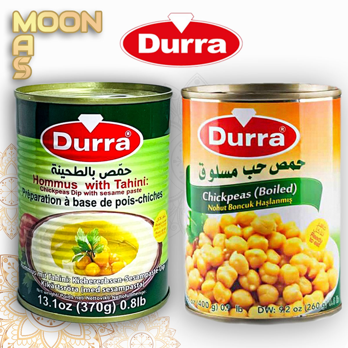 Durra Hummus -Durra Chickpeas Cooked Buncis (Dimasak) Hommus - Hummus ...