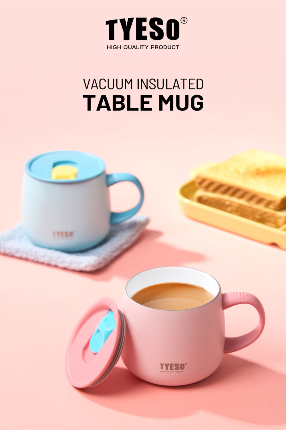 TYESO TS-01043 Modern Ceramic Coffee Mug With Handle No Flavor Transfer ...