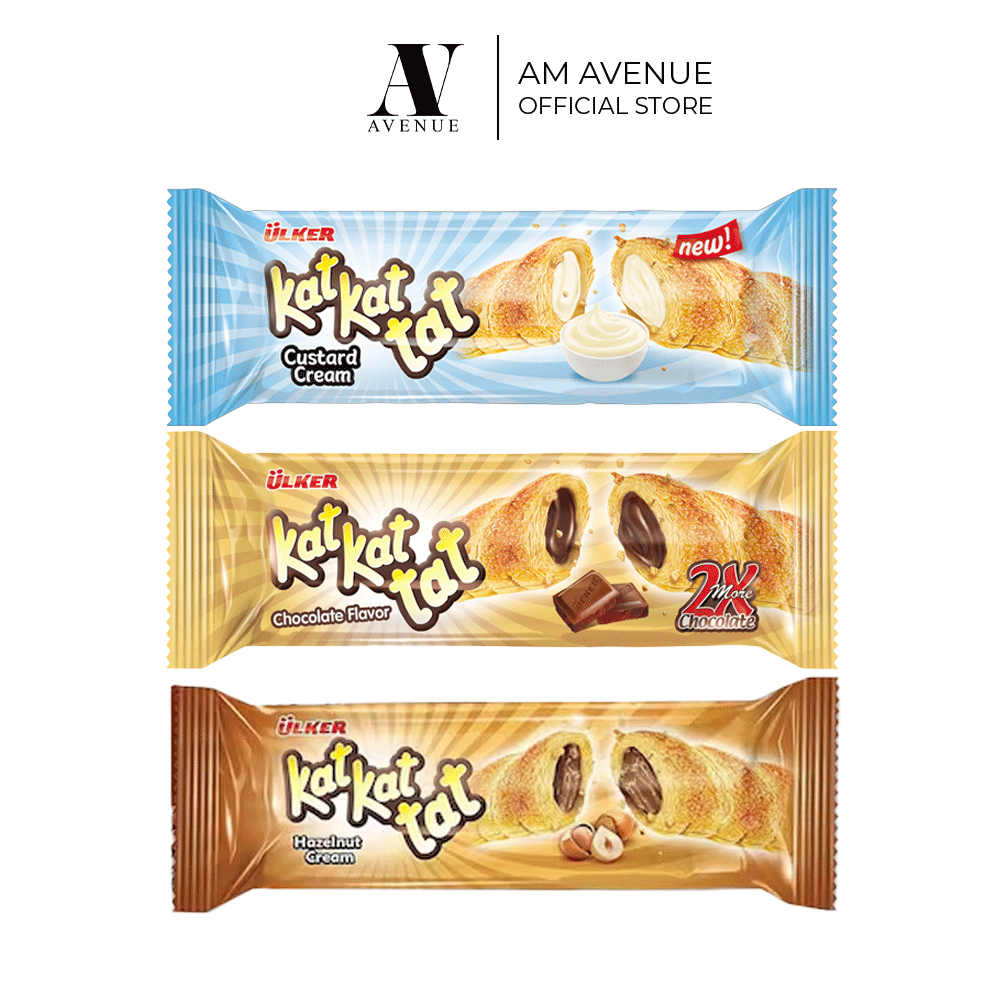 Ulker Kat Kat Tat Custard Cream / Chocolate / Hazelnut Cream, 24g ...