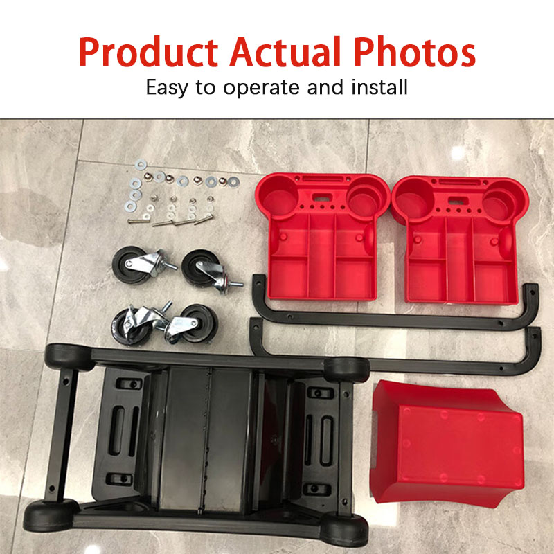Mechanic Stool - Detailing Garage Rolling Stool with Wheels, Roller ...