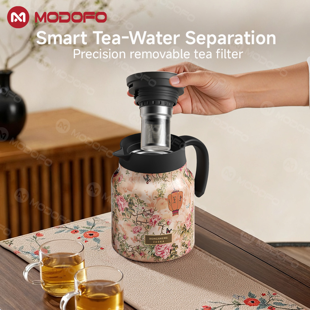 MODOFO Teapot 316 Stainless Steel Thermos Insulation Stewed Teapot ...