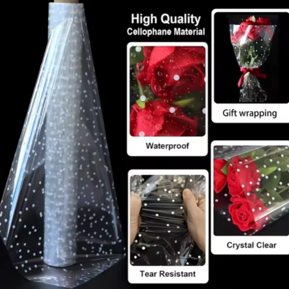 1ROLL (PER UNIT) OPP Wrapping Paper Plastik Kertas Pembalut Hamper ...
