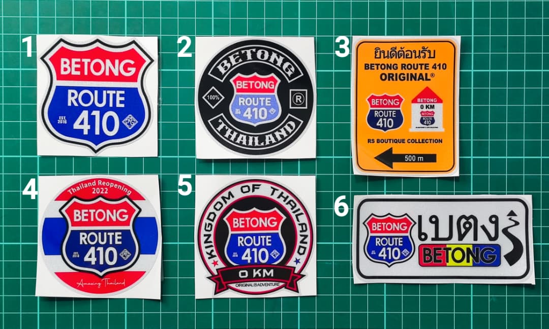 Sticker Motor Konvoi Betong Kingdom of / Route 410 / Thai Style Designs ...