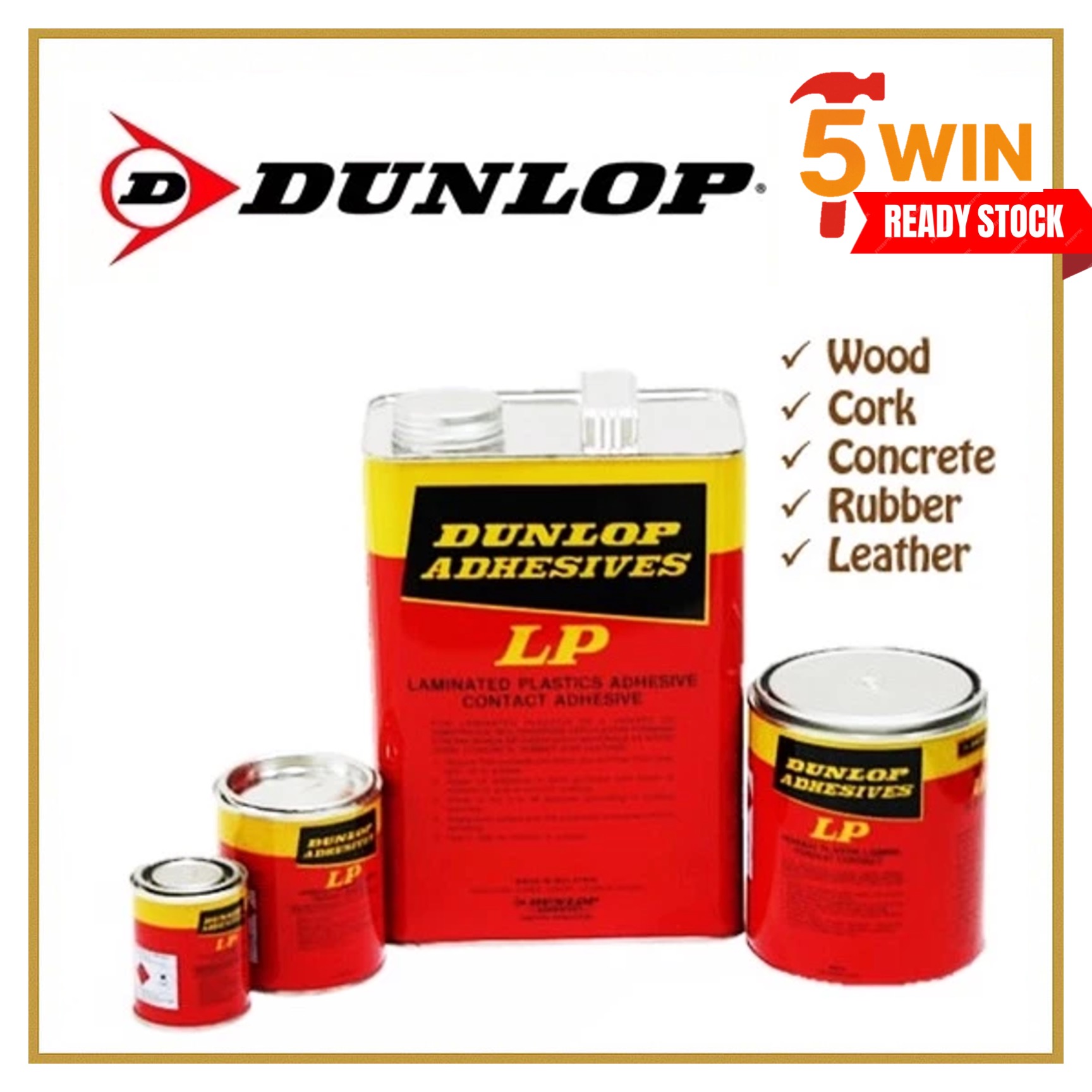 DUNLOP ADHESIVE GUM CA / GP / LP Glue Multipurpose Contact Adhesive ...