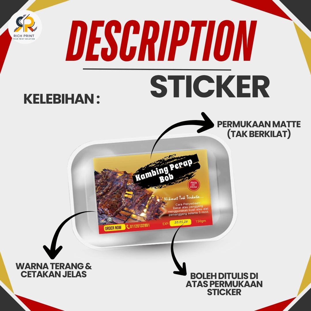SIMILI STICKER LABEL, Sticker Boleh Tulis Guna Ballpen, Paper Sticker ...