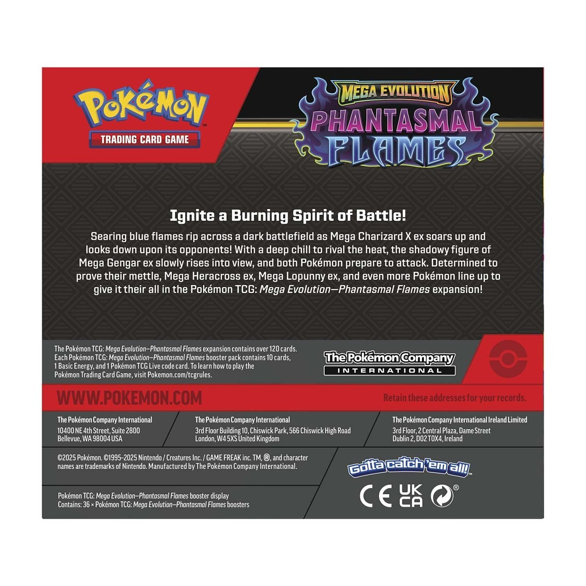 Pokemon TCG : ME02 - Phantasmal Flames Full Booster Box (36 Packs ...
